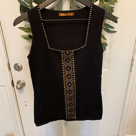 Belldini | Tops | Belldini Studded Ribbed Tank Top Sleeveless Top M ...
